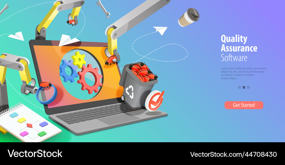 3d conceptual of quality Royalty Free Vector Image
