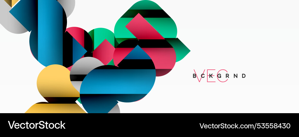 Abstract background colorful geometric curve Vector Image