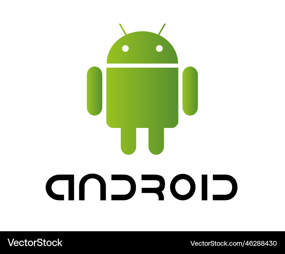 Android operating system icon logo symbol design Vector Image Android operating system icon logo symbol design Vector Image