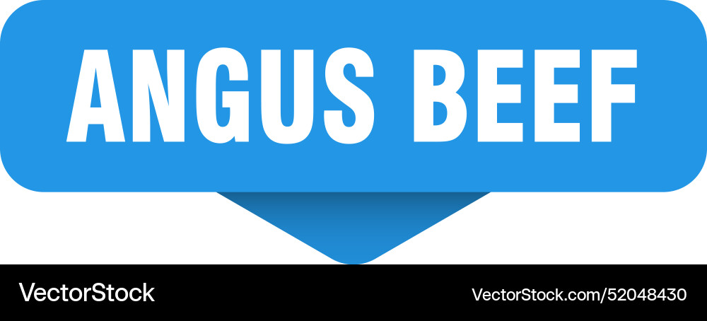 Angus beef sticker sign on transparent Royalty Free Vector