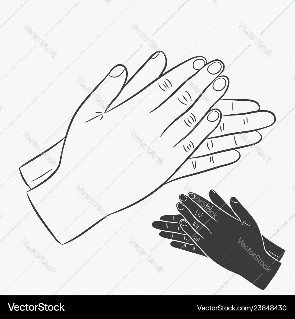 Clapping hands applause Royalty Free Vector Image
