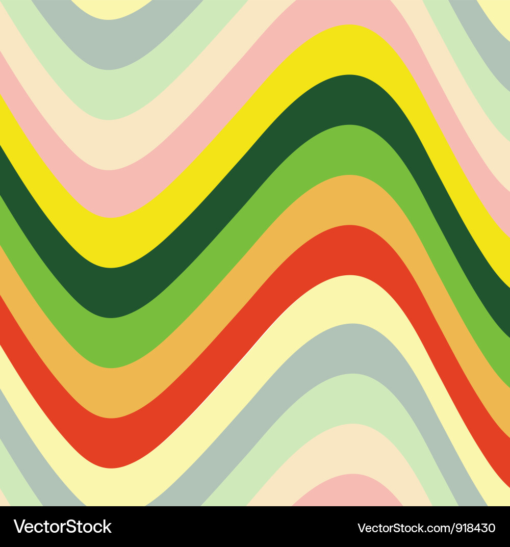 Color waves Royalty Free Vector Image - VectorStock