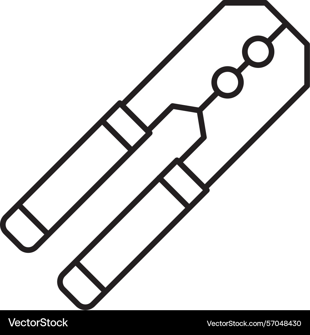 Crimping line icon design Royalty Free Vector Image