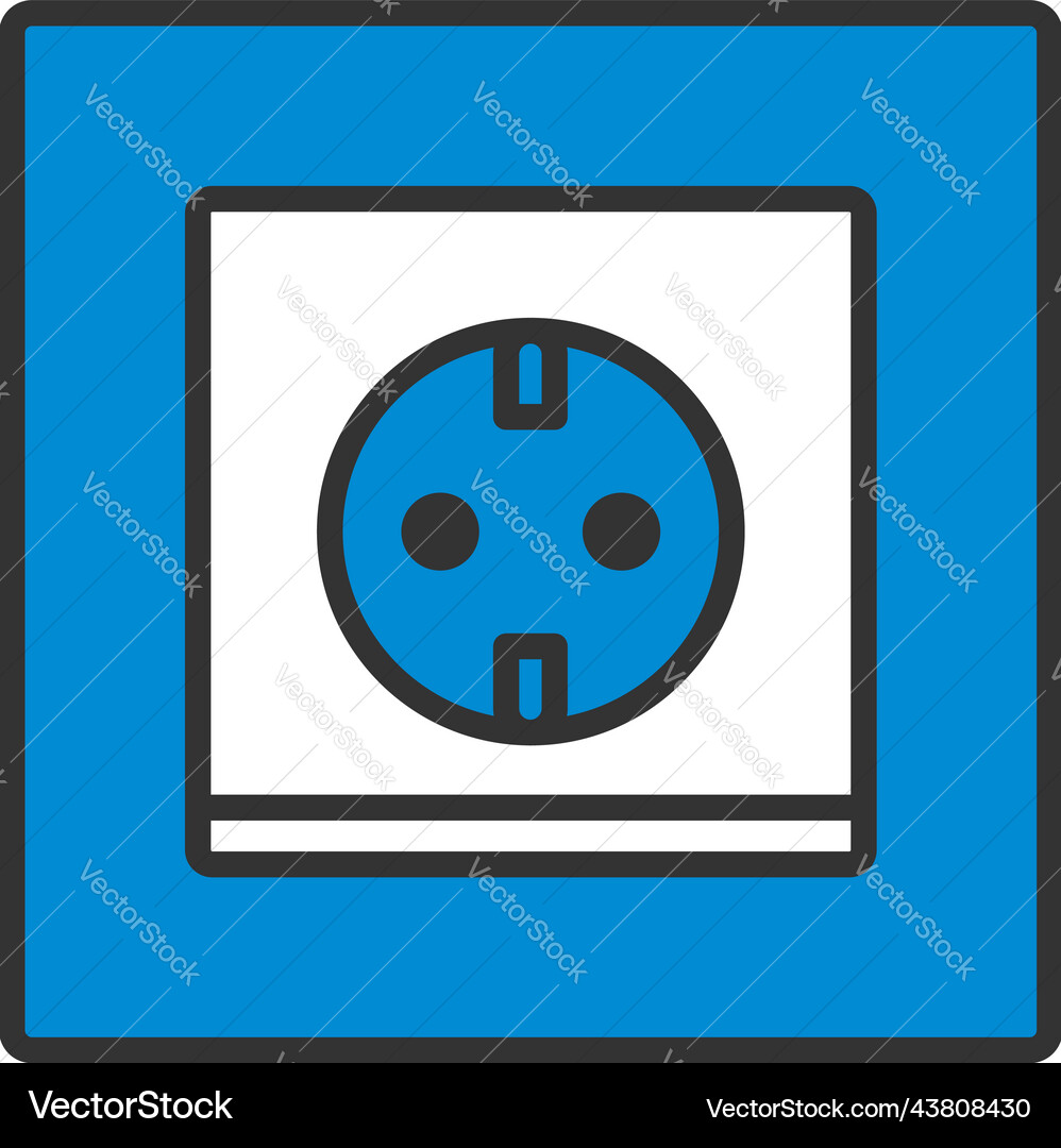 Europe electrical socket icon Royalty Free Vector Image
