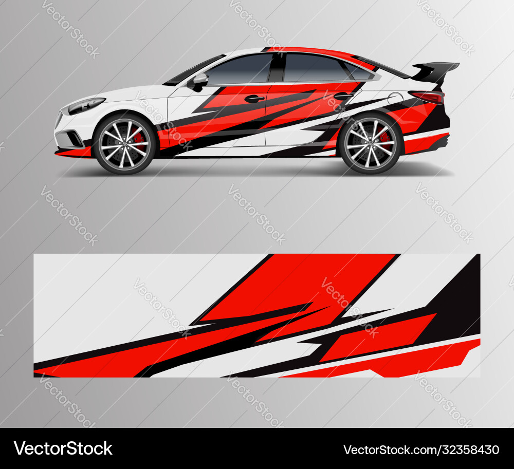 Graphic abstract racing designs for vehicle Vector Image