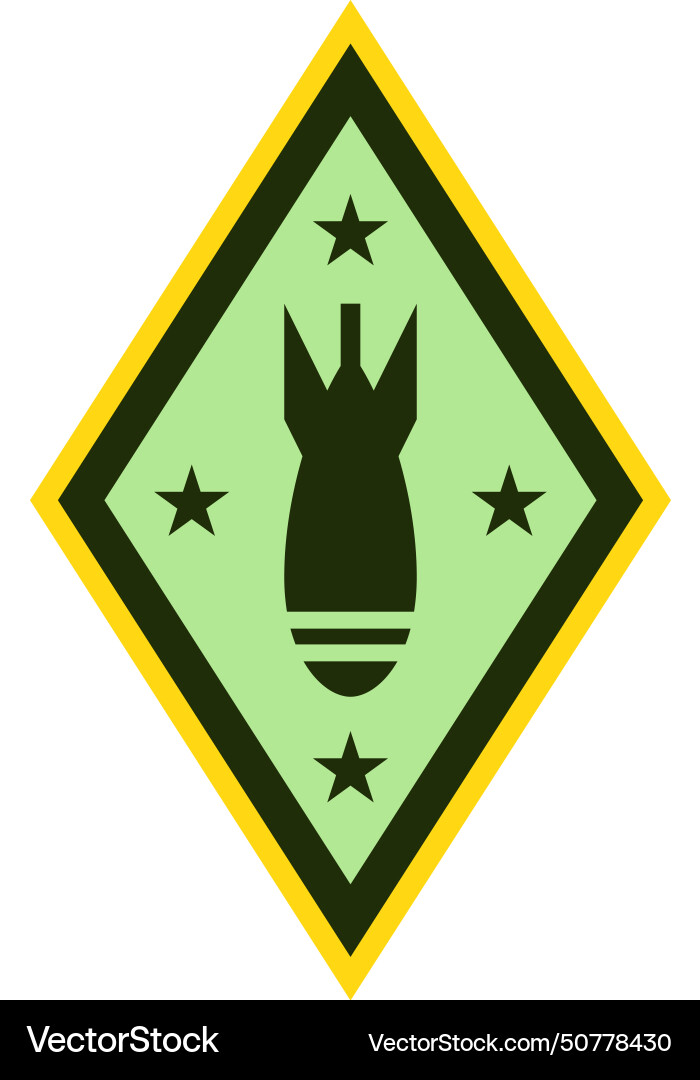 Military tag with rocket missile force retro Vector Image