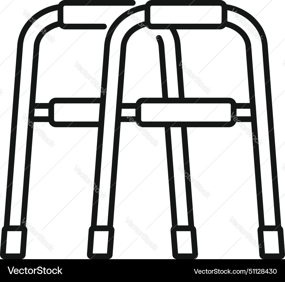 Walker tool icon outline medical equipment Vector Image