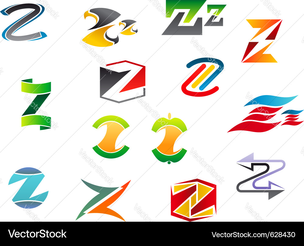 Z Letter Symbols & Elements Royalty Free Vector Image
