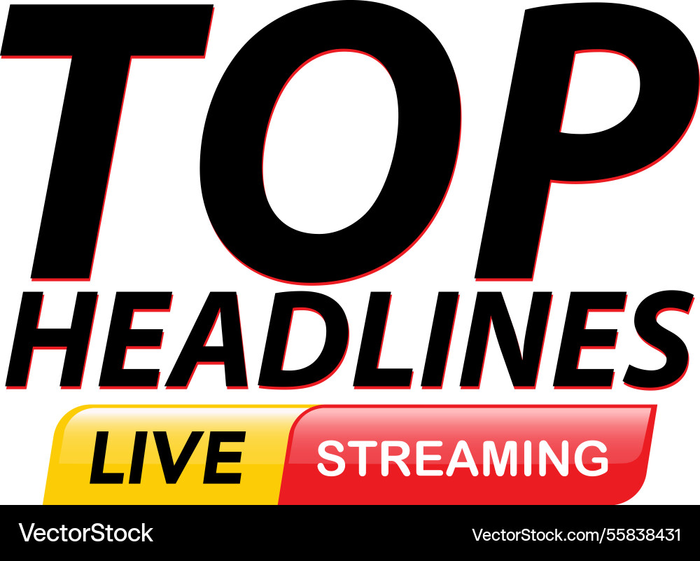 Bold featuring top headlines with vibrant colors Vector Image