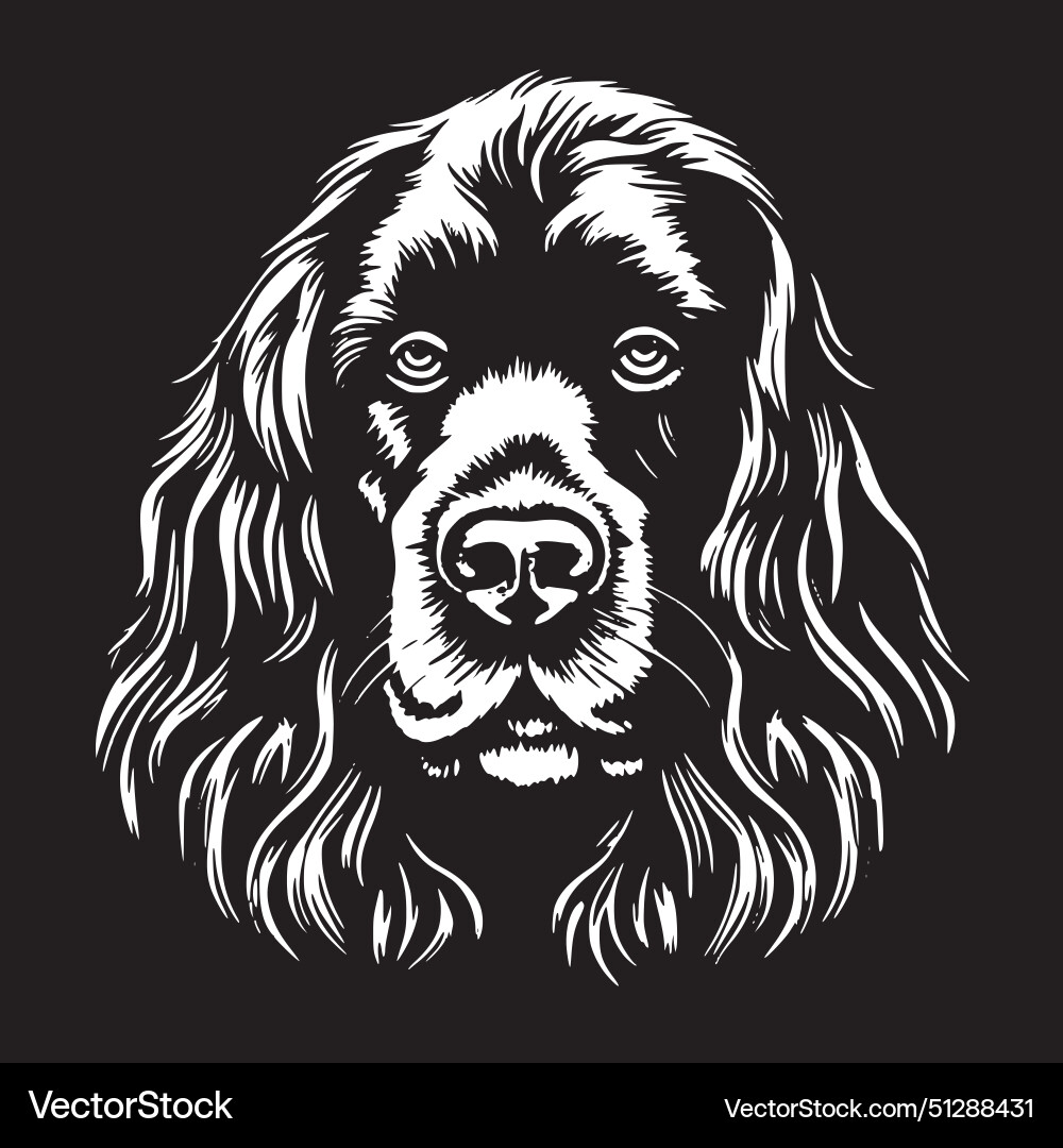 Cocker spaniel - minimalist and simple silhouette Vector Image