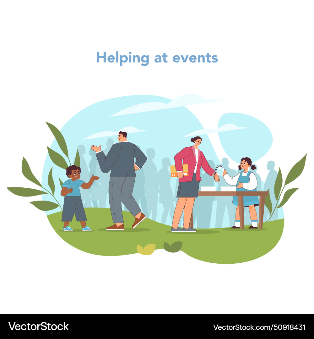Community Event Support Royalty Free Vector Image