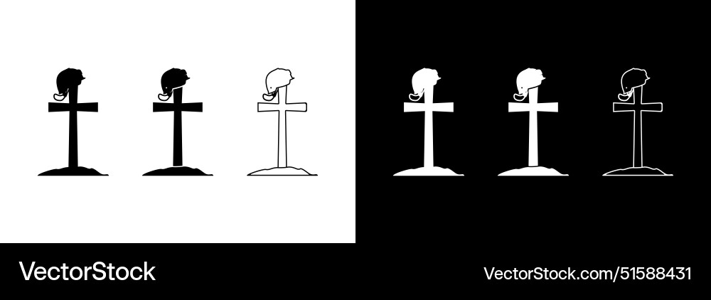 Grave of soldier Royalty Free Vector Image - VectorStock