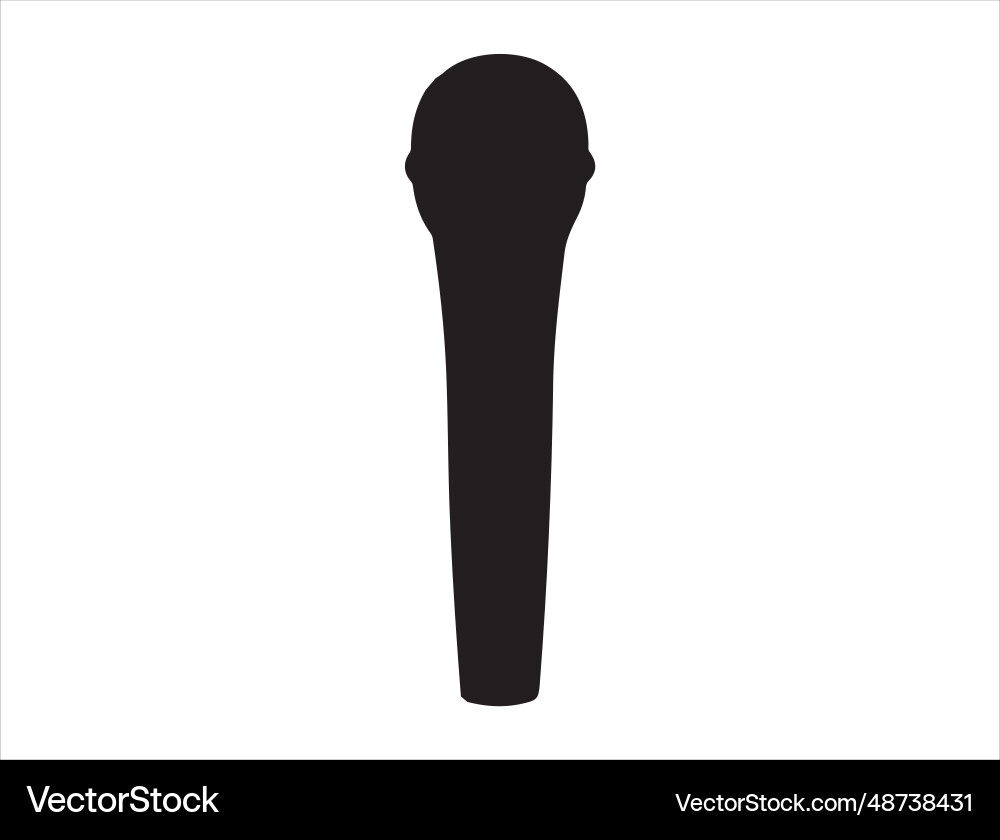Microphone silhouette art Royalty Free Vector Image