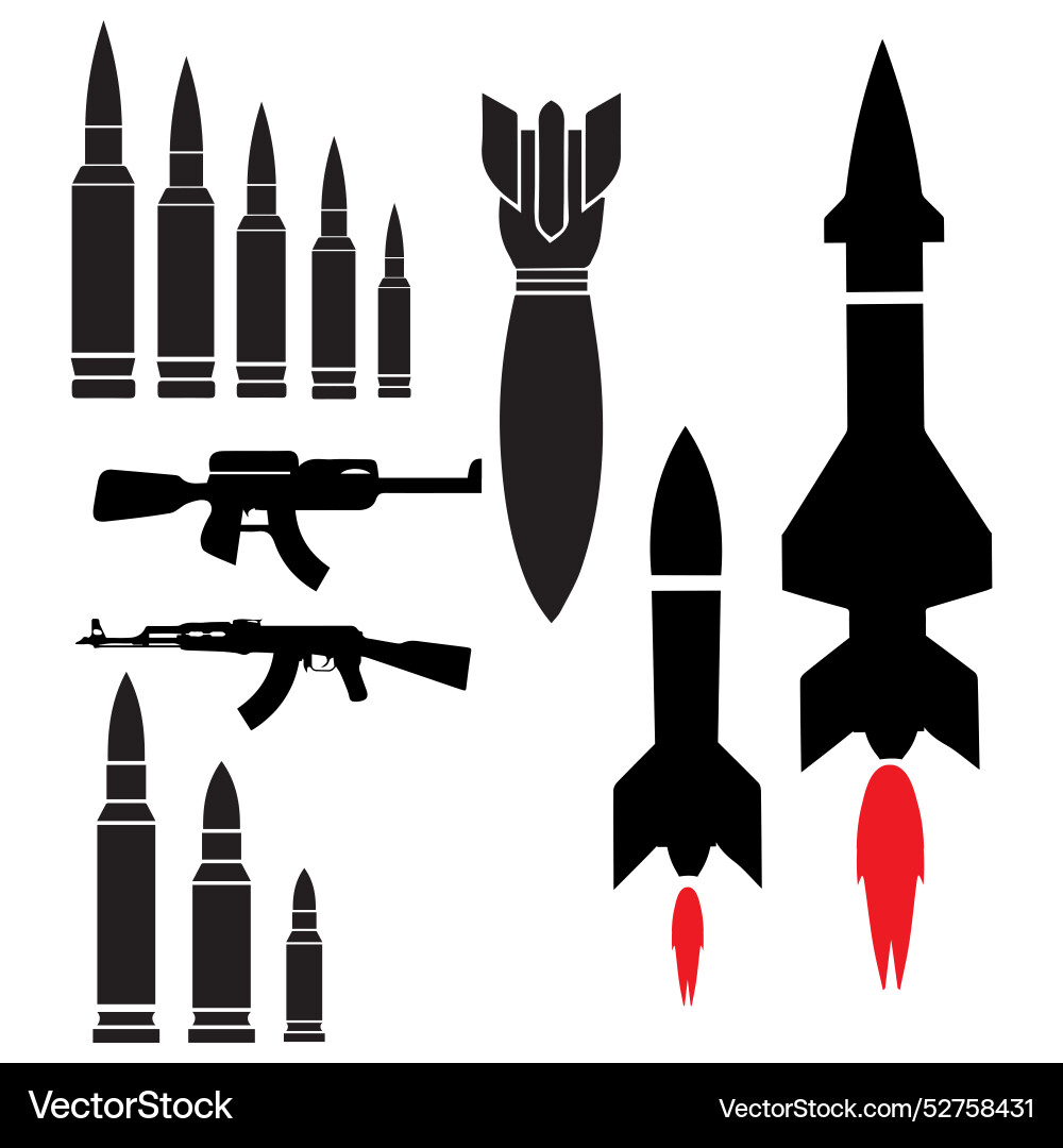 Missile and rocket icon Royalty Free Vector Image