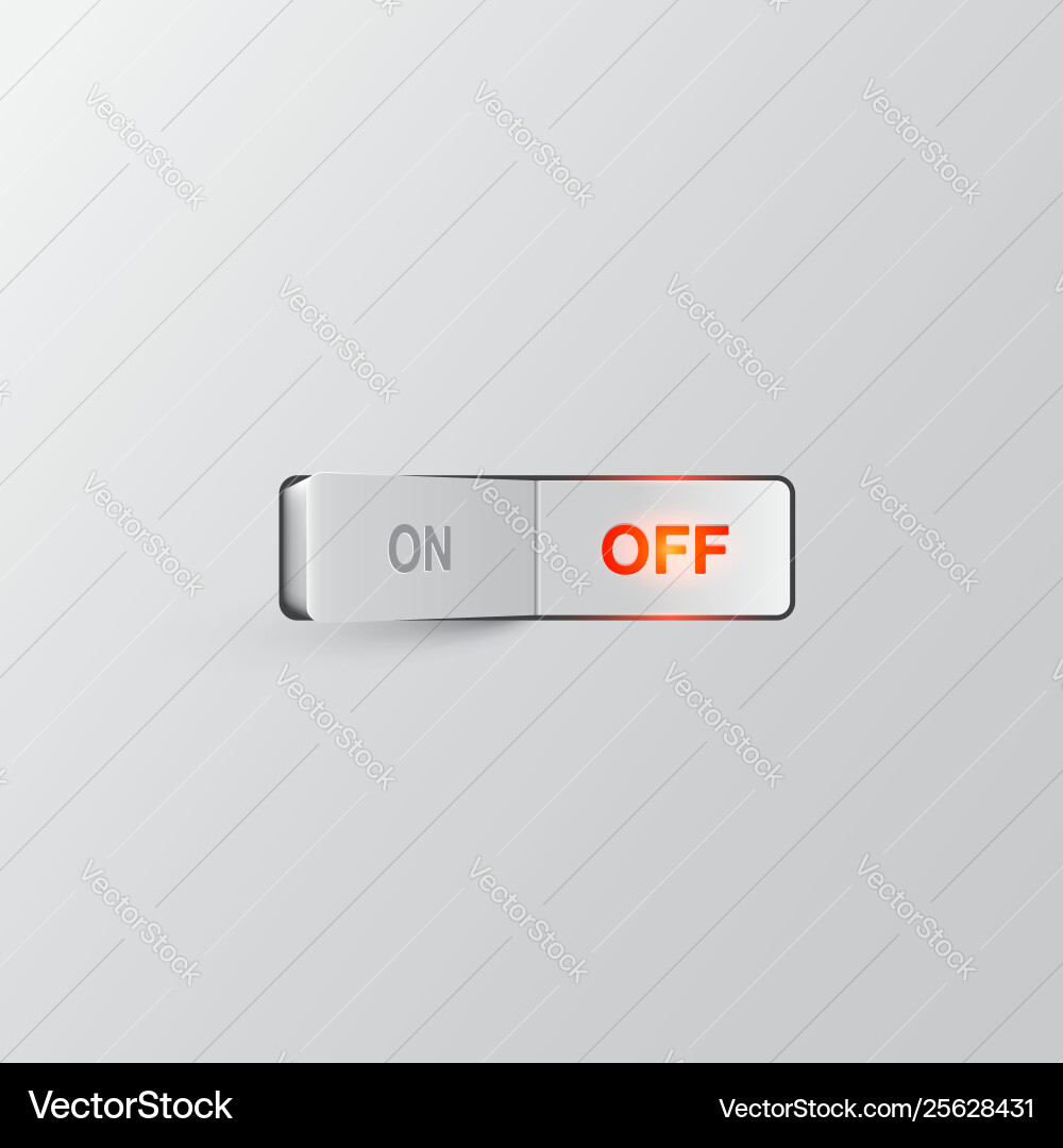 Realistic switch off Royalty Free Vector Image