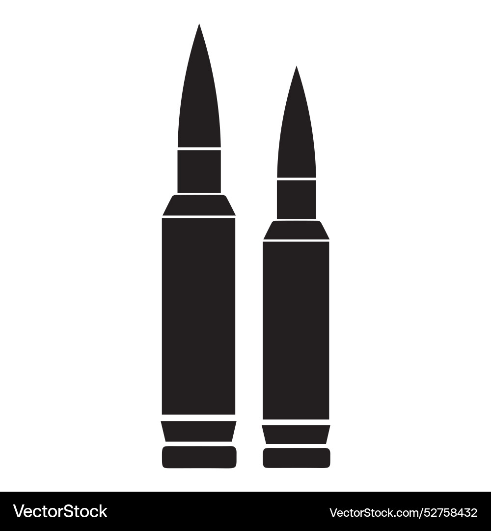 Bullet ammunition symbol design Royalty Free Vector Image