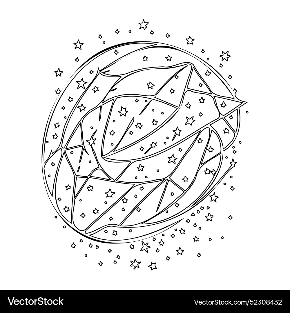 Constellations outline sketch Royalty Free Vector Image