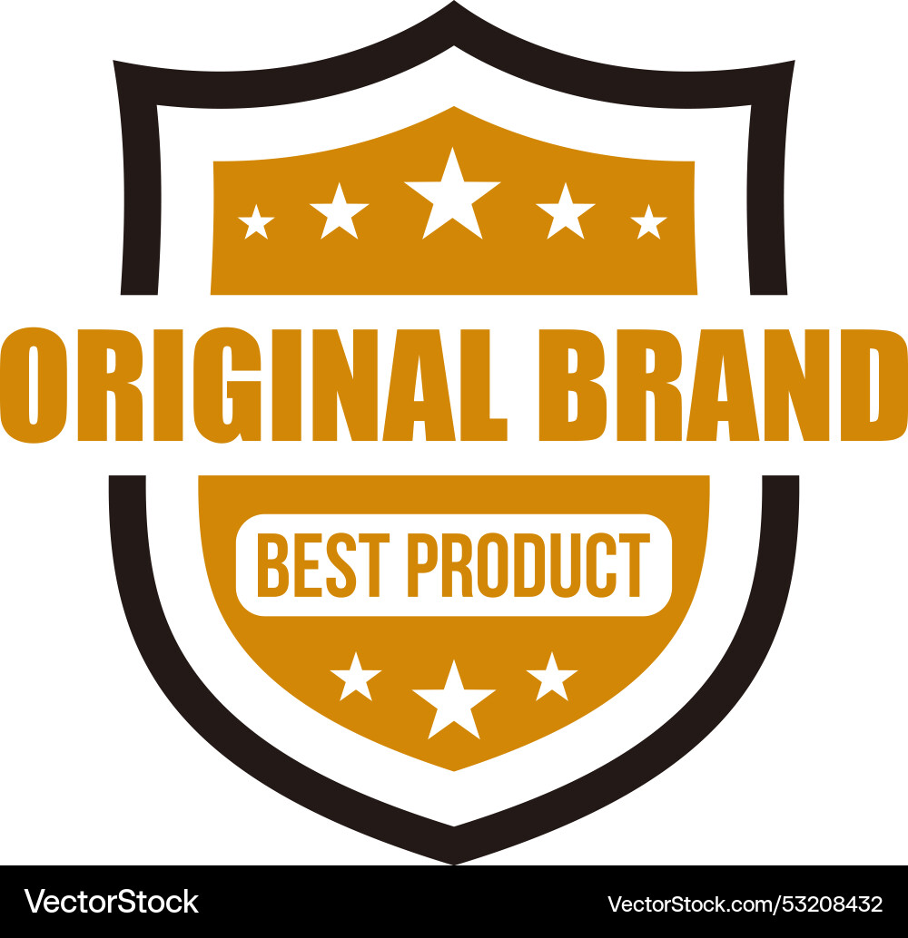 Creative original brand best products shield Vector Image