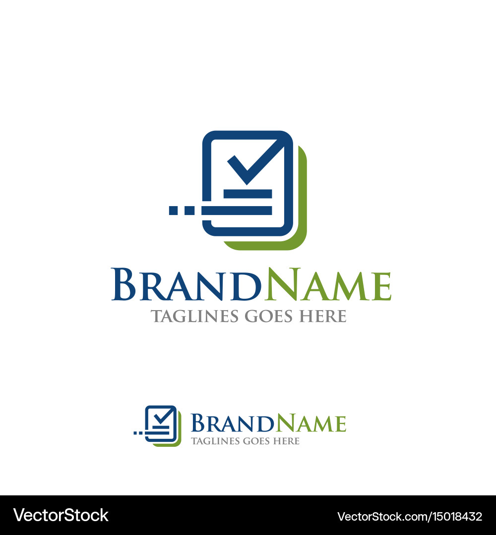 Data check update logo Royalty Free Vector Image