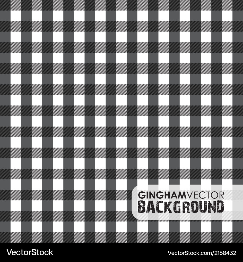 Gingham Black Check Pattern Royalty Free Vector Image