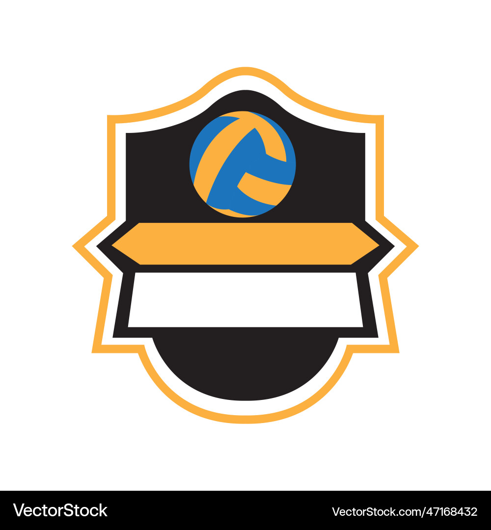 Sport badge modern volleyball logo design Vector Image