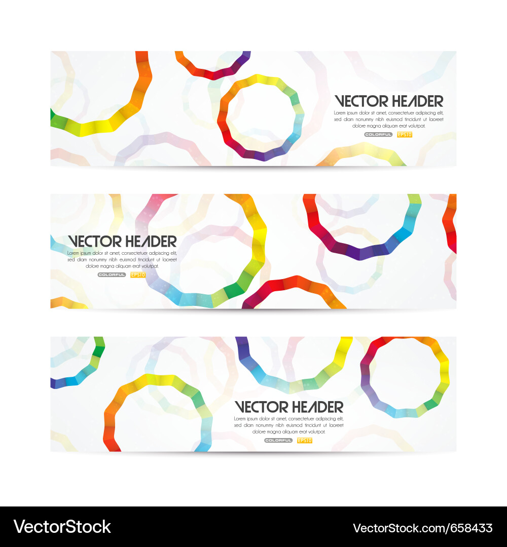 Circles header Royalty Free Vector Image - VectorStock