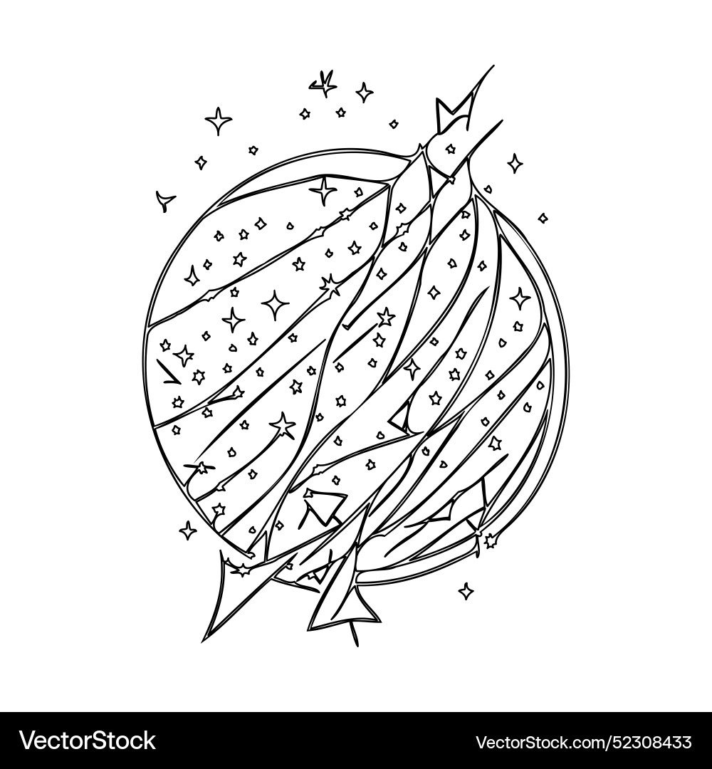 Constellations outline sketch Royalty Free Vector Image