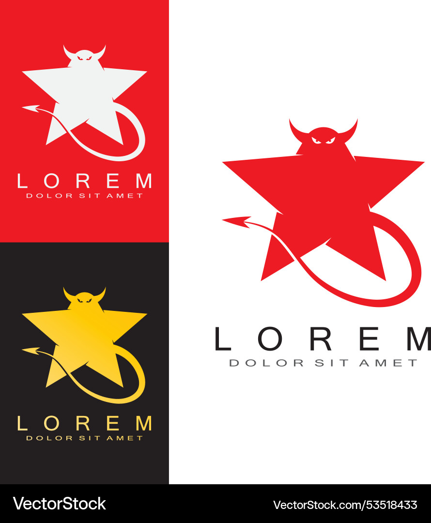 Devil logo Royalty Free Vector Image - VectorStock