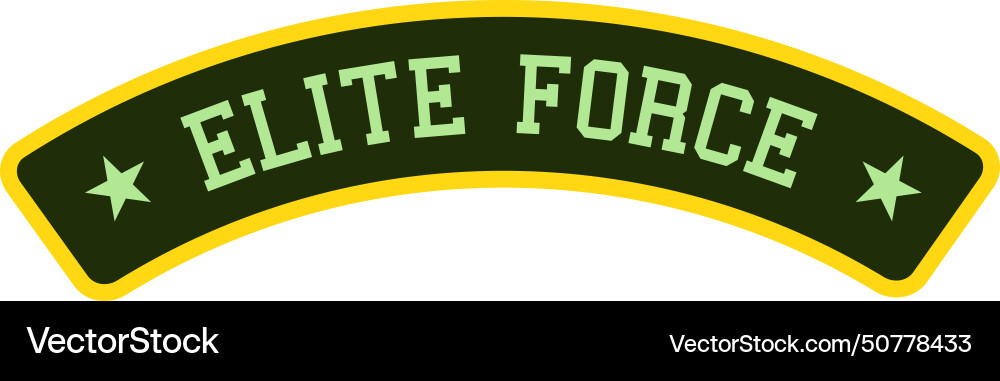 Elite force badge military tag army patch Vector Image