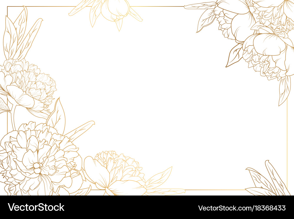 Flowers Peonies Corner Vector Images (over 660)