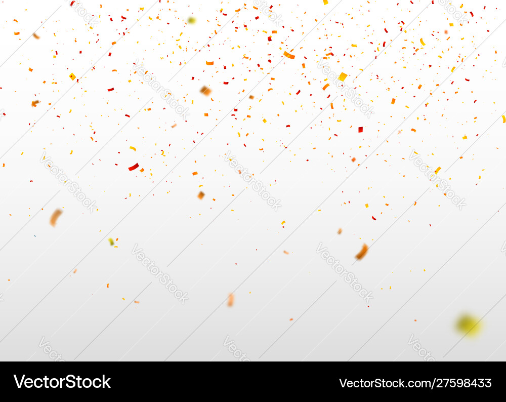 Holiday background with flying colorful confetti Vector Image