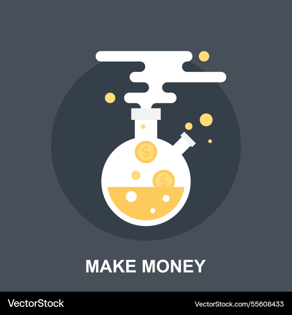 Make money concept Royalty Free Vector Image - VectorStock