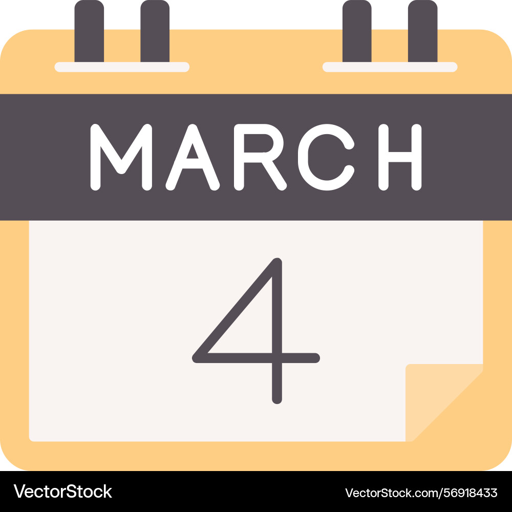 March 4 icon Royalty Free Vector Image - VectorStock