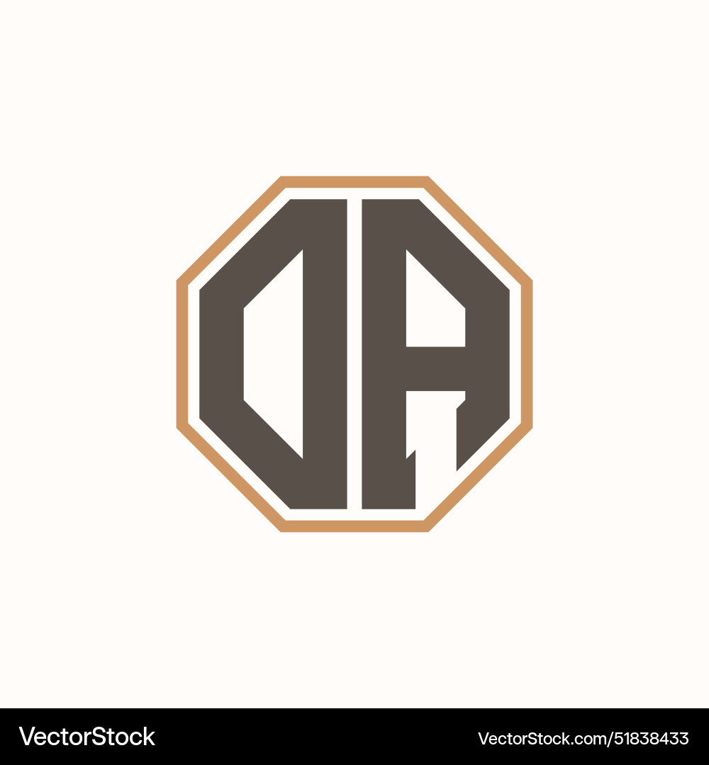 Modern letter da logo for corporate business Vector Image
