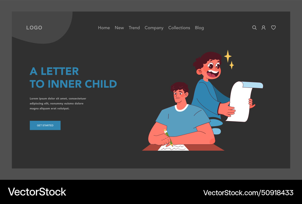 Reflective writing concept Royalty Free Vector Image