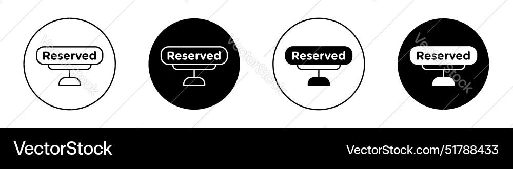 Reservation table icon Royalty Free Vector Image