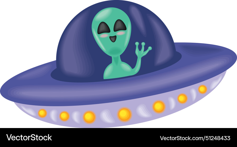 Ufo alien Royalty Free Vector Image - VectorStock