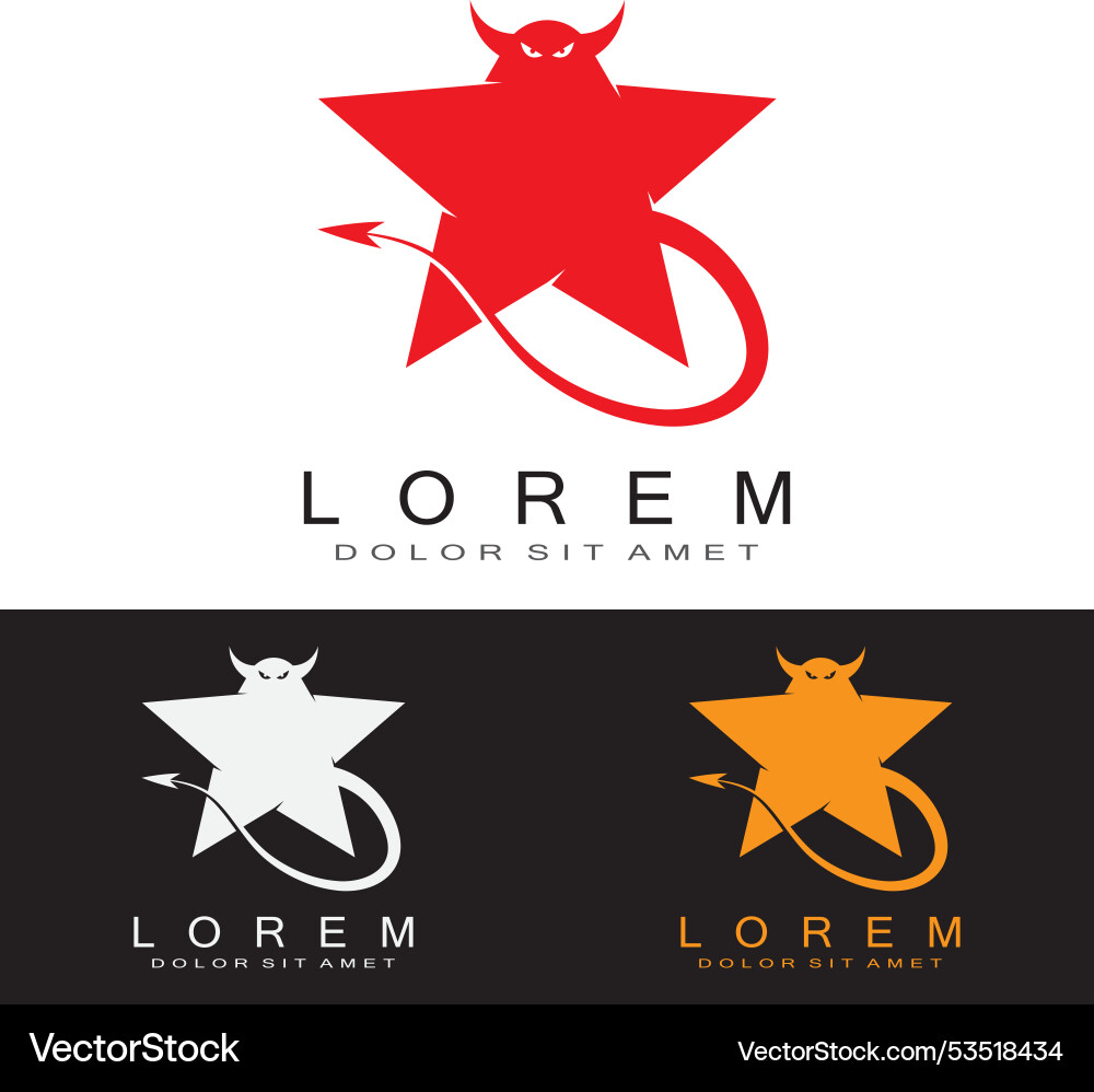 Devil logo Royalty Free Vector Image - VectorStock