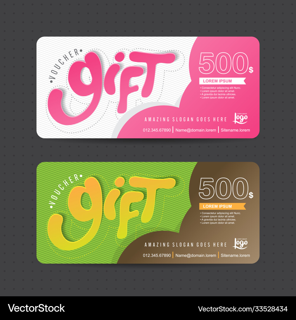 Gift voucher 221 Royalty Free Vector Image - VectorStock