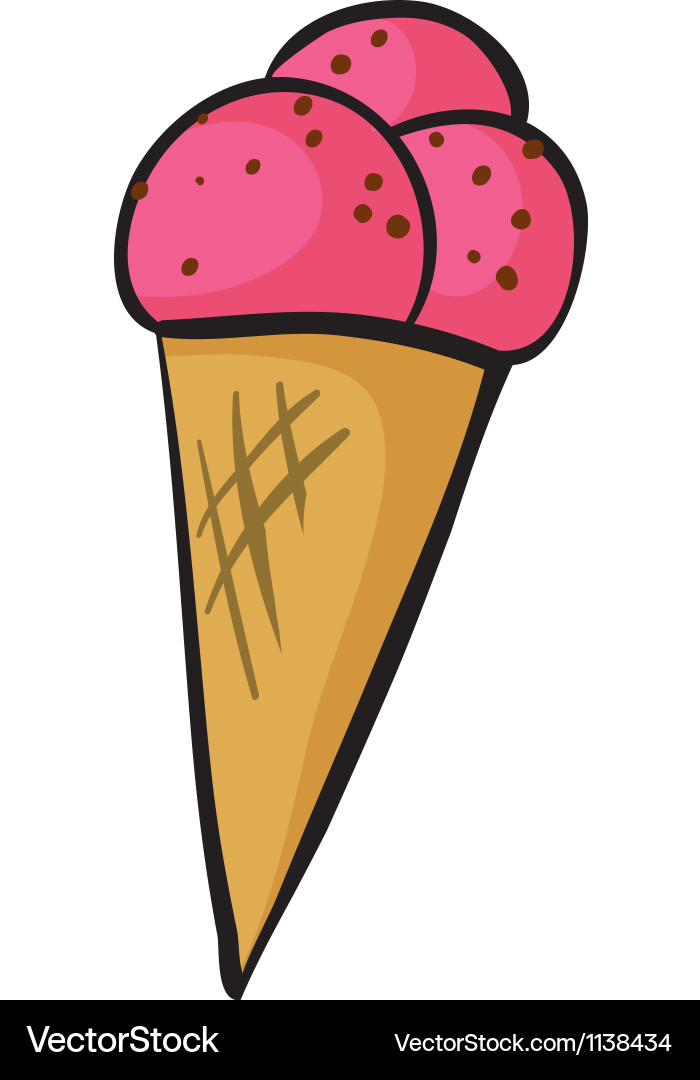 Ice cream cone Royalty Free Vector Image - VectorStock