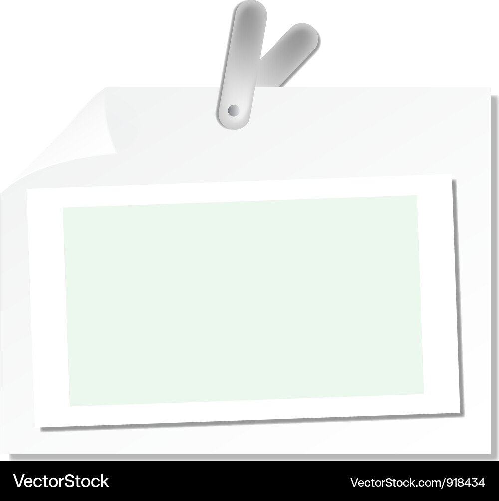 Paper with clip Royalty Free Vector Image - VectorStock