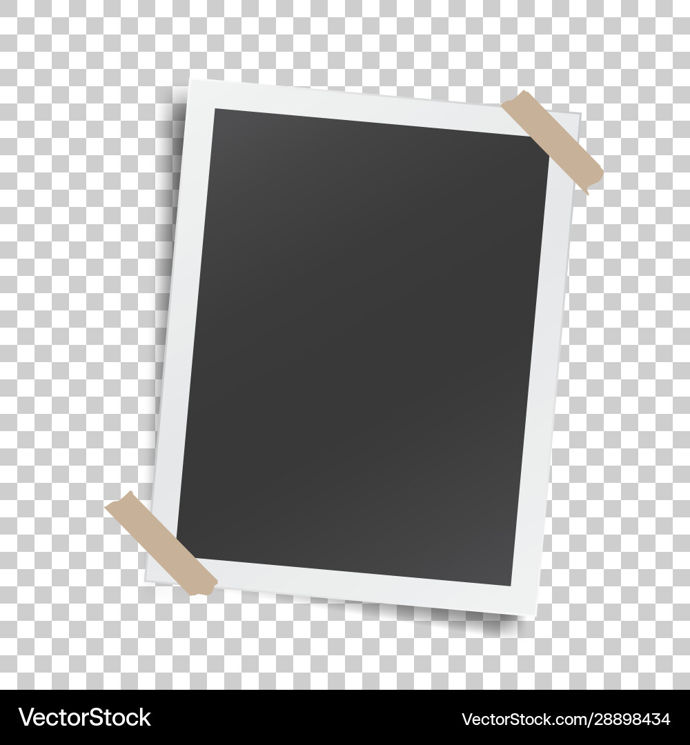 Realistic template with paper photo frame Vector Image