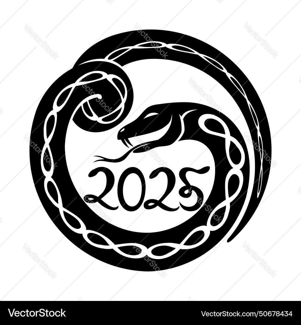Snake icon symbol of 2025 Royalty Free Vector Image
