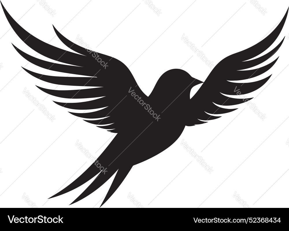Whimsical avian elegance cute logo radiant flight Vector Image