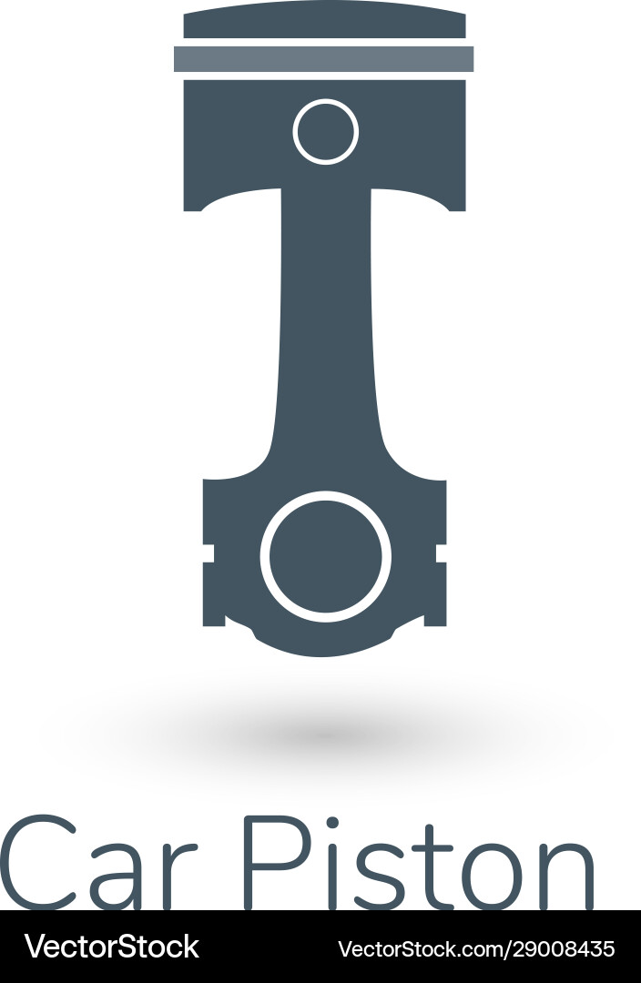 Car engine piston stock isolated on white Vector Image