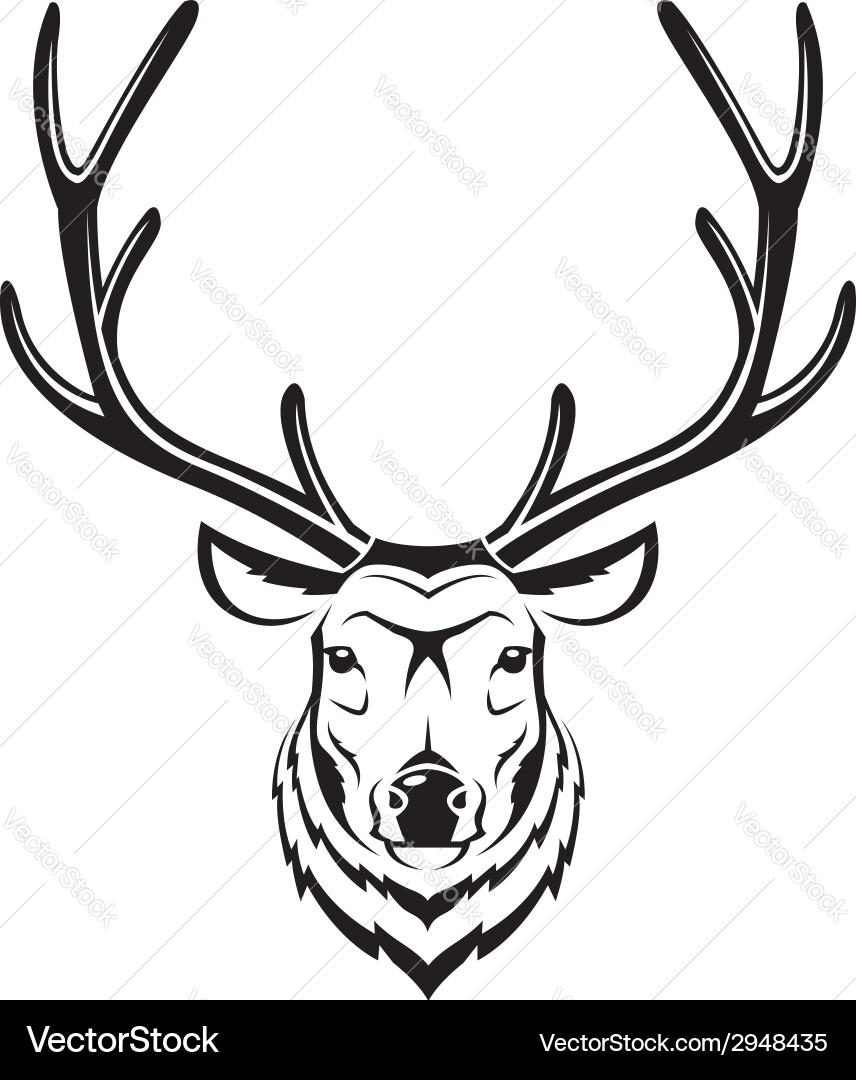 Deer head Royalty Free Vector Image - VectorStock
