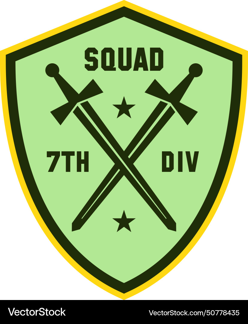 Division patch military squad emblem force tag Vector Image