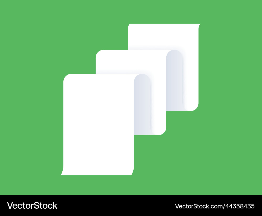 Long paper document Royalty Free Vector Image - VectorStock