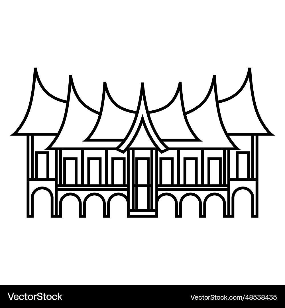 Minang traditional house Royalty Free Vector Image