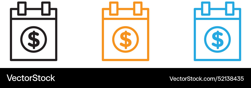 Salary payday logo set collection for web app ui Vector Image